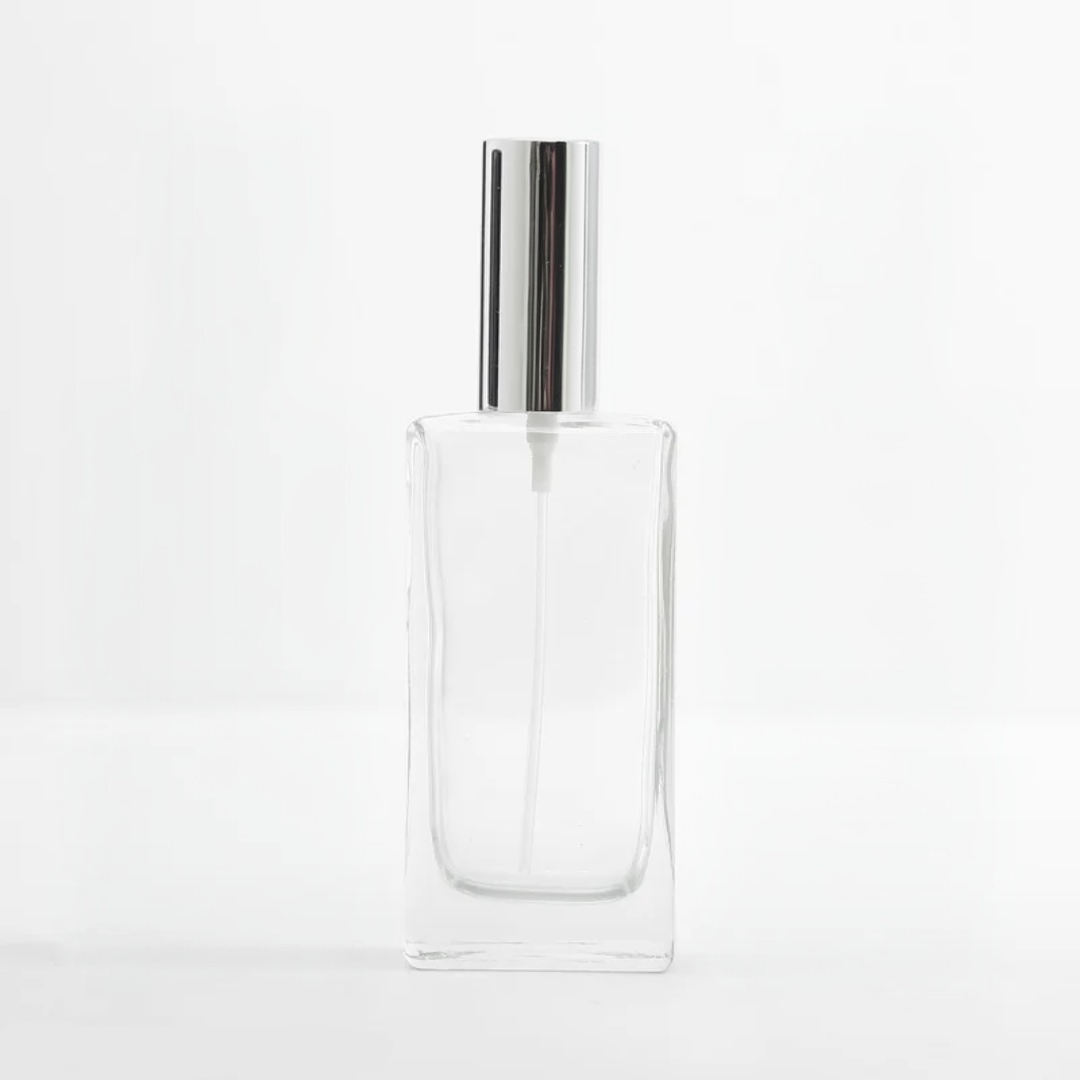 50ml Clear Rectangular Glass Perfume Bottle – Romaqo